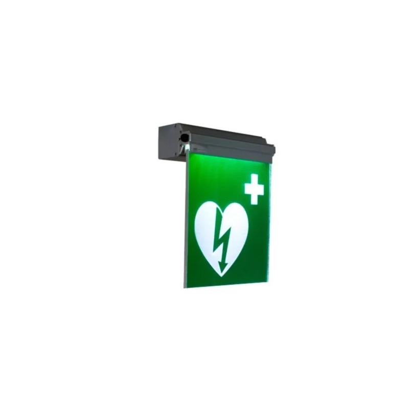 Led illuminated aed pictogram sign
